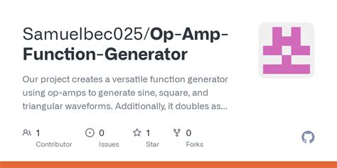Github Samuelbec025op Amp Function Generator Our Project Creates A Versatile Function
