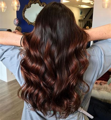 Shiny Tawny Brown Balayage Hair Brunette Hair Color Brown Ombre Hair