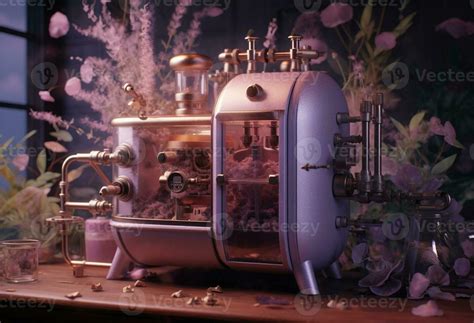 Generative Ai Essential Oil Extraction With Distillery Machine With