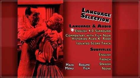 Black Widow 1954 Dvd Menus