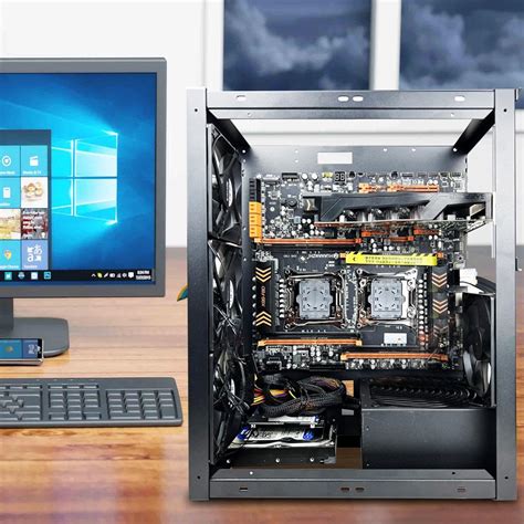 Computer Motherboard Case Stackable Chassis Aluminum Frame For Open