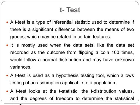 Hypothesis Testing Pptx T Test F Test U Test Anova Pptx Standardized Testing