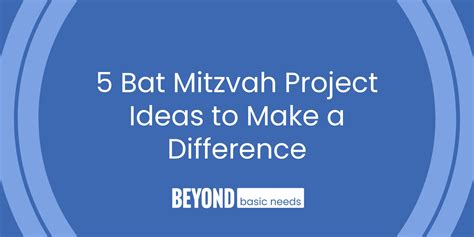 5 Bat Mitzvah Project Ideas To Make A Difference