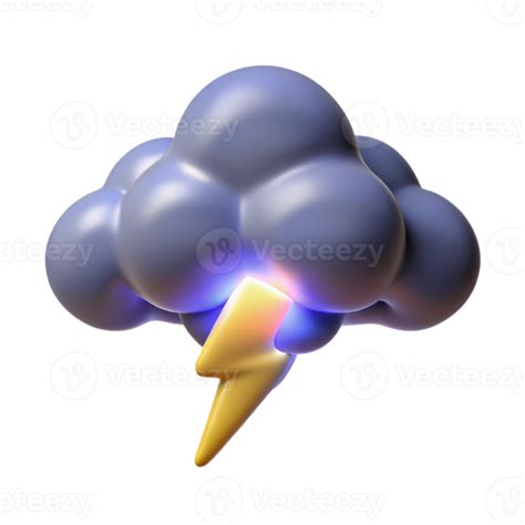 3d Thundercloud Illustration 54309244 Png