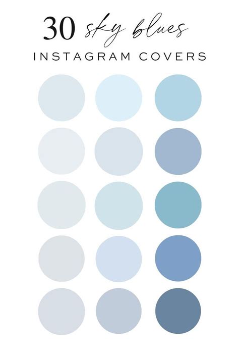 30 Sky Blue Instagram Highlight Covers Solid Color Highlights