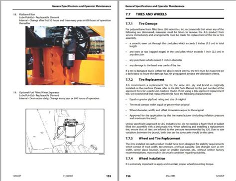 Jlg Boom Lifts 1250ajp Operation Safety Manual 31222384 2023 Pvc 2307
