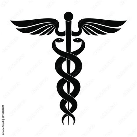 Modern Sign Of The Caduceus Symbol Of Medicine The Wand Of Hermes