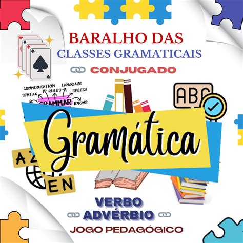 Baralho Das Classes Gramaticais Verbo Advérbio Conjugado”