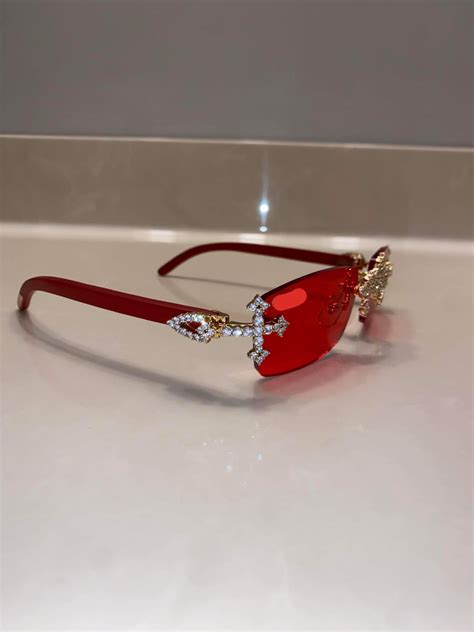 Iced Out Cross Glasses Kjframes