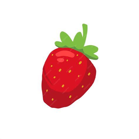 Premium Vector Strawberry Fruit Cartoon Vector Illustration