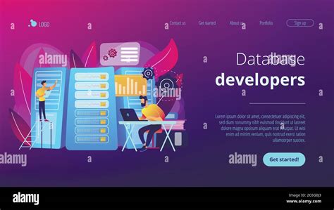 Big Data Engineering Concept Landing Page Stock Vector Image And Art Alamy