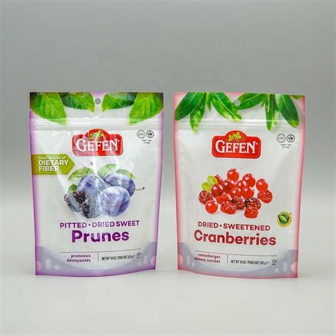 10oz Stand Up Durable Healthy Food Pitted Sweetened Prune Cranberry