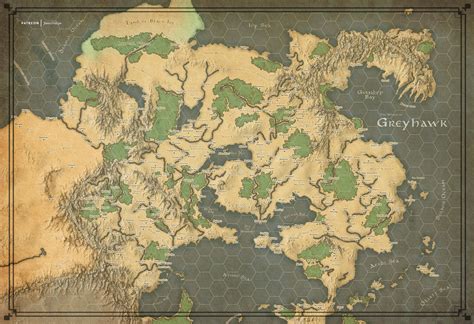 Greyhawk Map From Dungeons And Dragons Digital Downloads Etsy