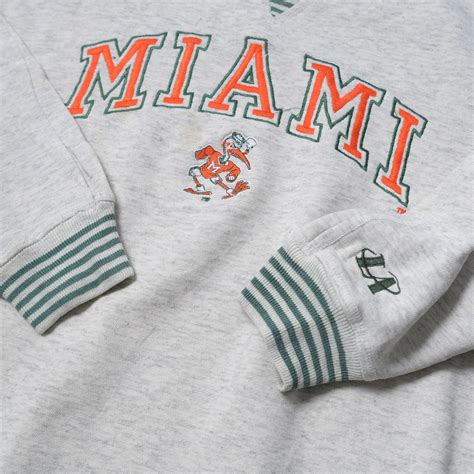 Vintage Miami Hurricanes Sweater Large Double Double Vintage