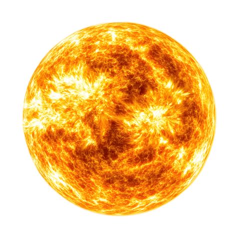 Massive Radiant Sun Orb Glowing With Fiery Cosmic Nuclear Fusion Energy