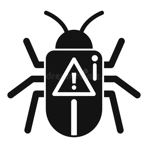 Online Bug Icon Simple Vector Virus Error Stock Vector Illustration