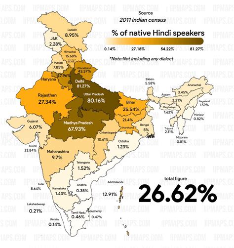 Todays National Hindi Day Here Are Some Maps Depicting The