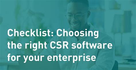 Andrea D En Linkedin Checklist Choosing The Right Csr Software For Your Enterprise