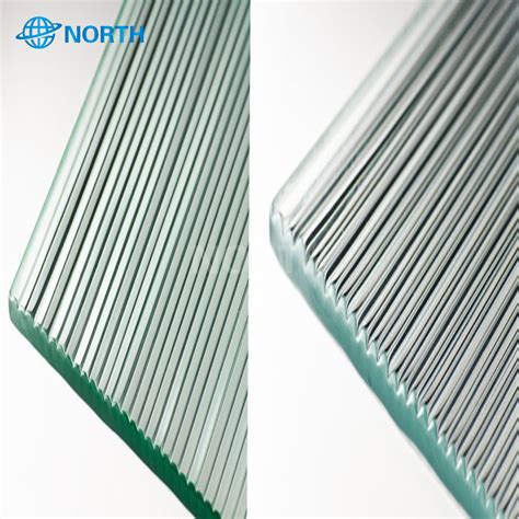 5mm 55mm 6mm 8mm 10mm Low Iron 14 Inch Spectrum Reed Pattern Glass
