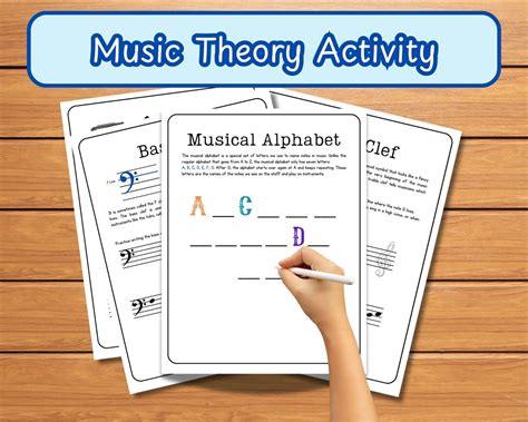 Beginner Music Theory Worksheet Music Notes And Clefs Pdf Etsy