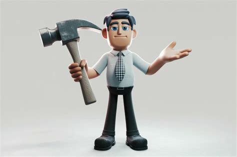 Animated Character Holding Hammer Images Free Download On Freepik