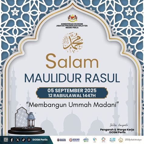 Dosm Perlis Selamat Menyambut Maulidur Rasul 1447h Facebook