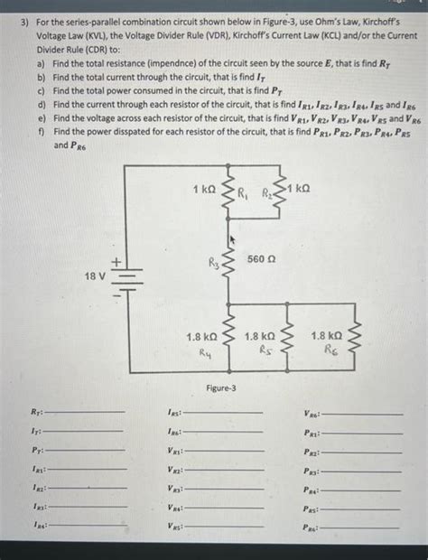 Solved For The Series Parallel Combination Circuit Shown