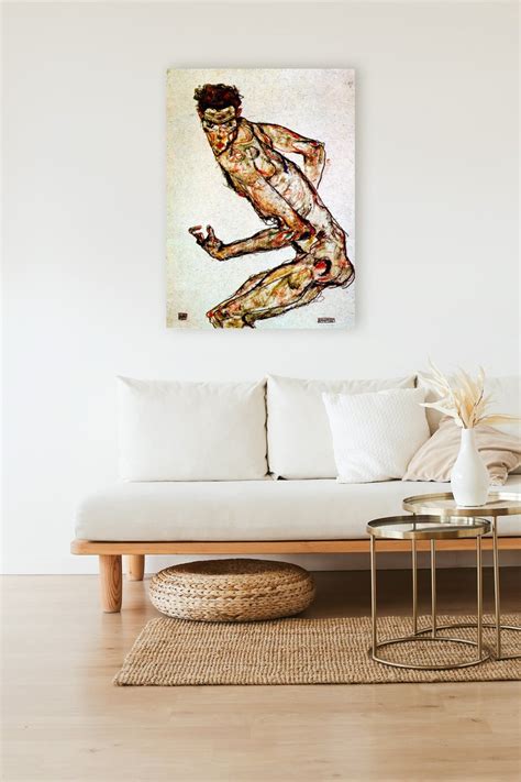 Canvas Art Print Of Egon Schiele The Fighter Large Size 30 X 20