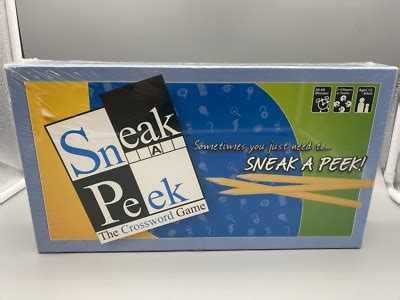 Sneak A Peek The Crossword Game New Sealed Ebay