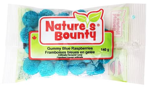 Natures Bounty Gummy Blue Raspberries Candy Bag 140g49 Oz Impor