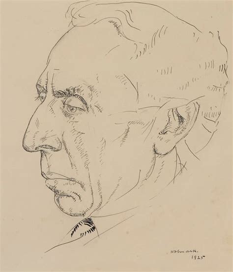 Alfred Wolmark Portrait Of Israel Zangwill Ben Uri