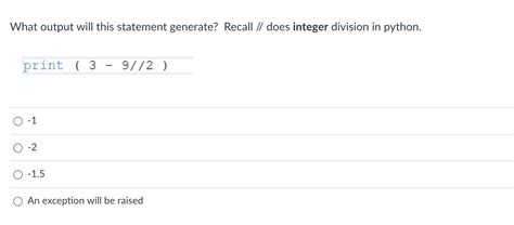 Solved What Output Will This Statement Generate Recall Chegg