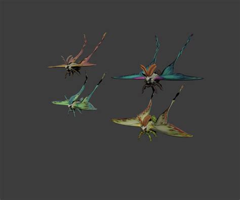 Artstation Alien Moth Mutant Game Assets