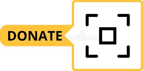 Donate With Qr Code Button Icon Vector Sign And Symbol Isolated On