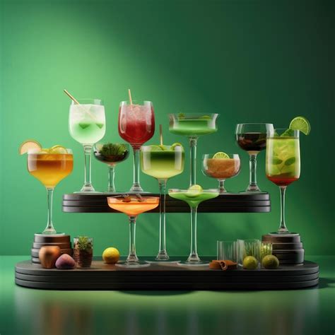 Premium Photo Vibrant Refreshing Cocktails