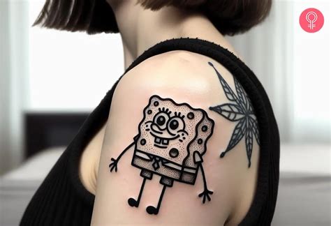 Minimalist Spongebob Tattoo
