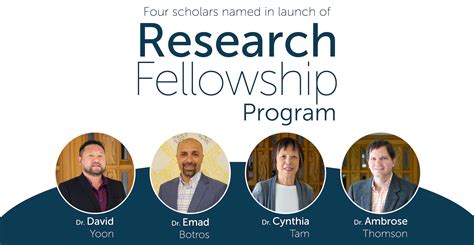 Four Scholars Named In Launch Of Research Fellowship Program Mcmaster