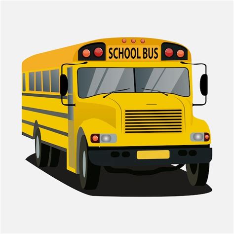 Autobús Escolar Vectorial Vector Premium