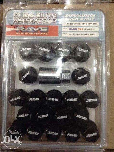 Rays Duralumin Lock And Nut Black Car Parts And Accessories Mags And