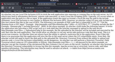 A Very Very Basic Lfi Vulnerability Thm