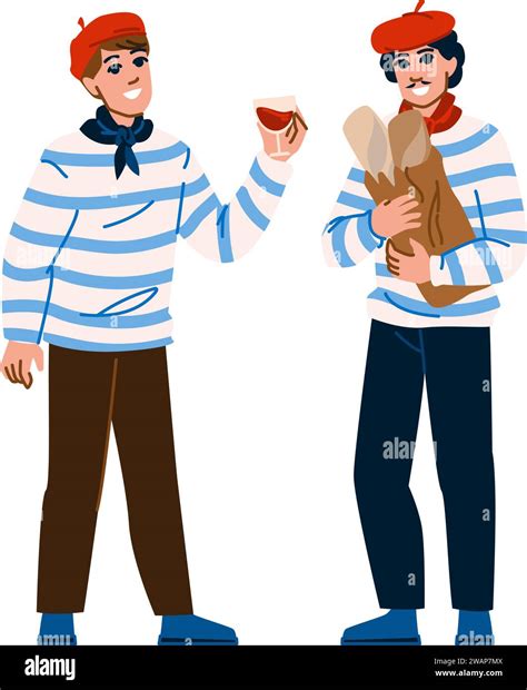 Happy French Man Vector Stock Vector Image And Art Alamy