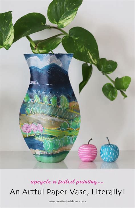 Creative Jewish Mom Paper Vase Flower Vase Crafts Paper Flower Wreaths