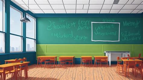 Premium Ai Image Empty Classroom Interior School Or College Class Ai