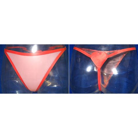 ladies latex string with heart