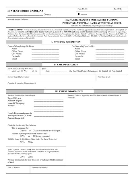 Expert Funding Request Indigent Defense Services Fill Out And Sign Printable Pdf Template