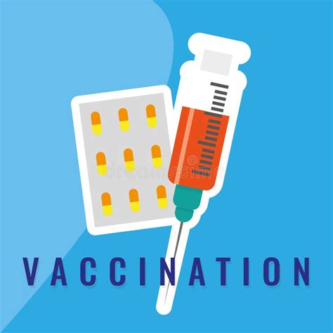 Vaccination Medical Poster Stock Vector Illustration Of Treatment