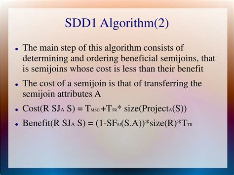Ppt Sdd1 Algorithm Implementation Powerpoint Presentation Free