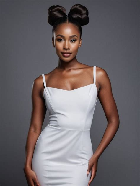 Elegant White Dress Apparel Model Pincel
