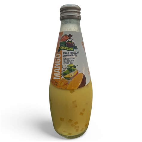 Frusecha Leche De Coco Mango 9 8 Oz Glass Bottle Mercado De La Raza