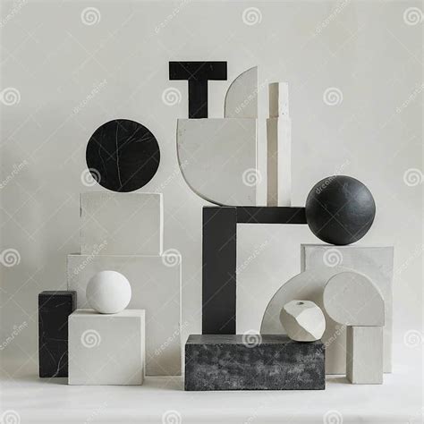 Abstract Geometric Shape Assembly Stock Image Image Of Aesthetics Marble 312829203
